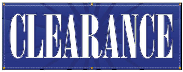 Buy our "Clearance" banner from Signs World Wide