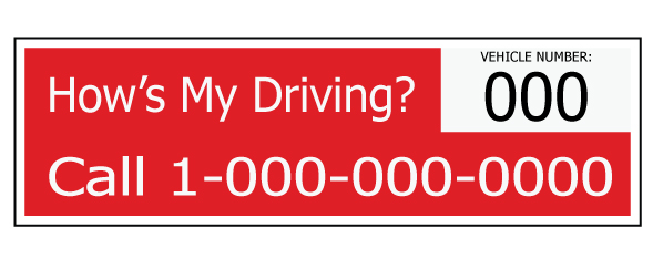 Buy our "Hows My Driving" decal from Signs World Wide