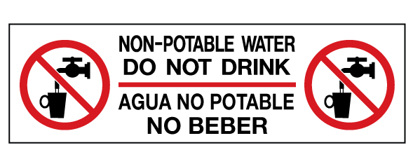 Buy our "Non Potable Water" from Signs World Wide