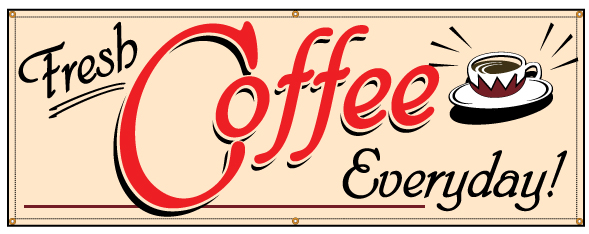 Fresh Coffee Sign Fresh Brewed Coffee Served Here Metal Sign