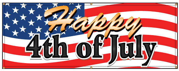 Buy our "Happy 4th of July" banner from Signs World Wide