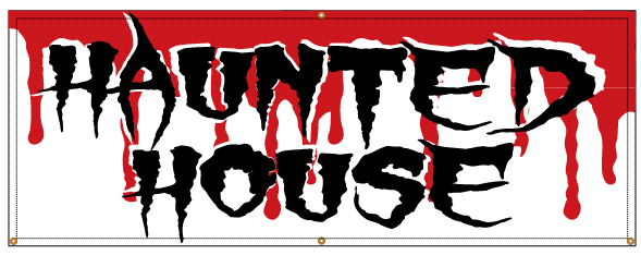 Purchase our "HAUNTED HOUSE" banner at Signs World Wide