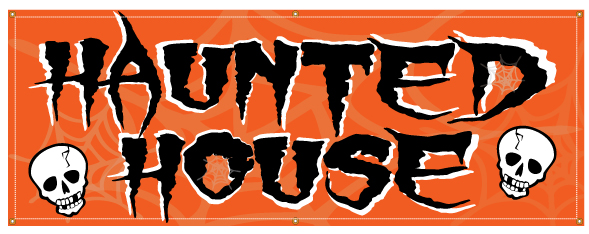Buy this "HAUNTED HOUSE" banner from Signs World Wide