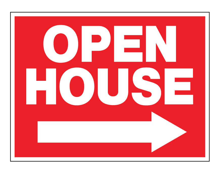 Buy our "Open House Right Arrow" from Signs World Wide