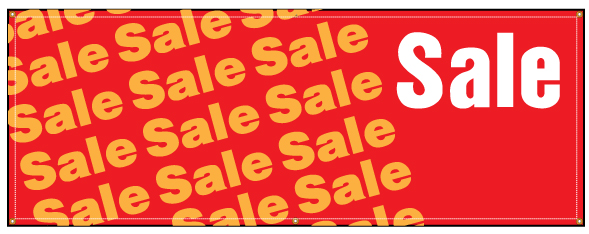 Buy our "SALE SALE SALE" banner at Signs World Wide
