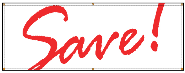 Buy our "Save!" banner at Signs World Wide