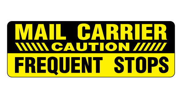 Buy our "Mail Carrier Caution Frequent Stops" magnetic at Signs World Wide