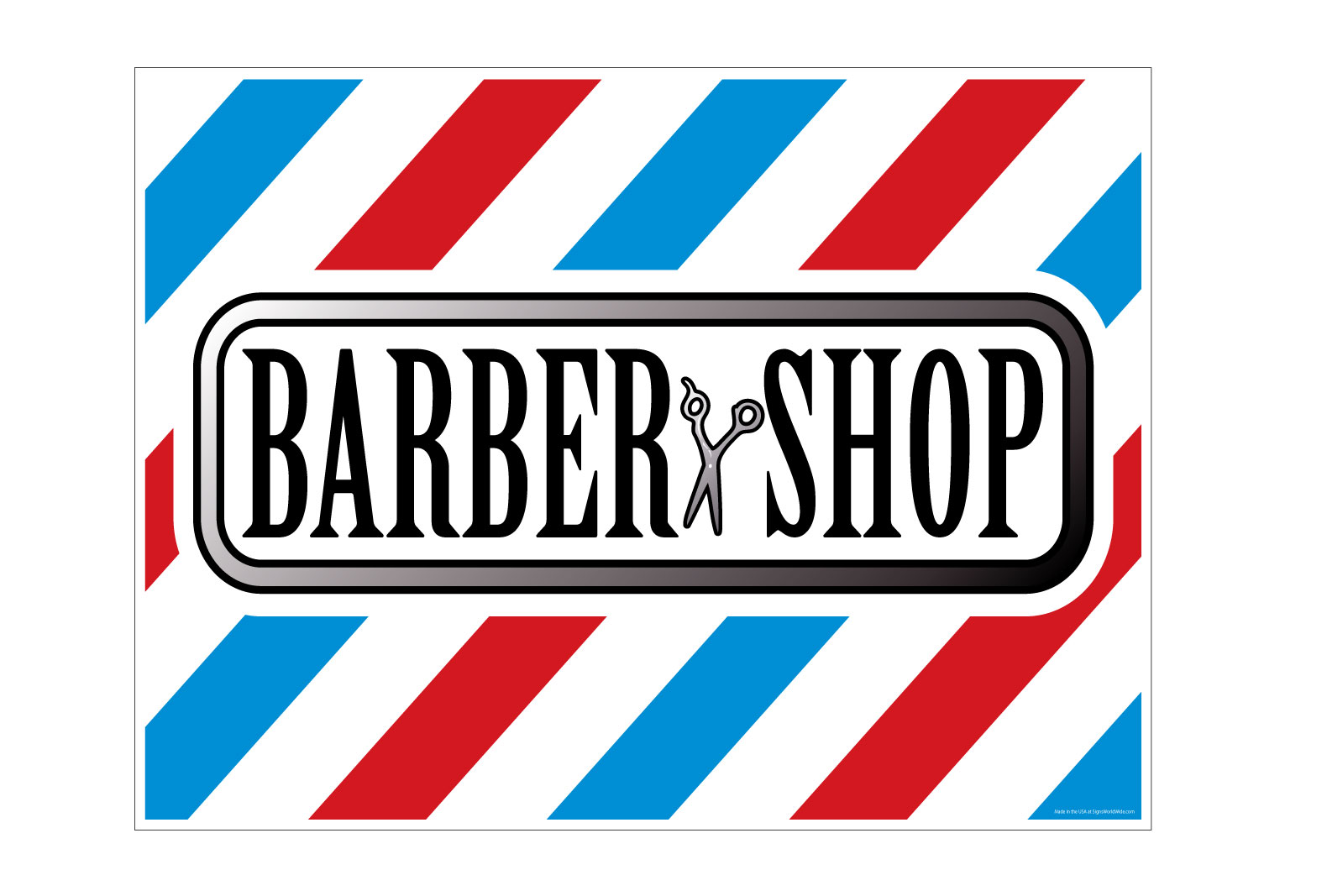 Buy our "Barbershop" 18x24 yard sign from Signs World Wide