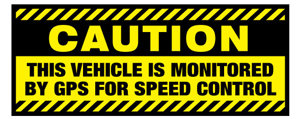 Buy our "Caution Vehicle Monitored by GPS Y&B Stripes 4" x 10" decal ...