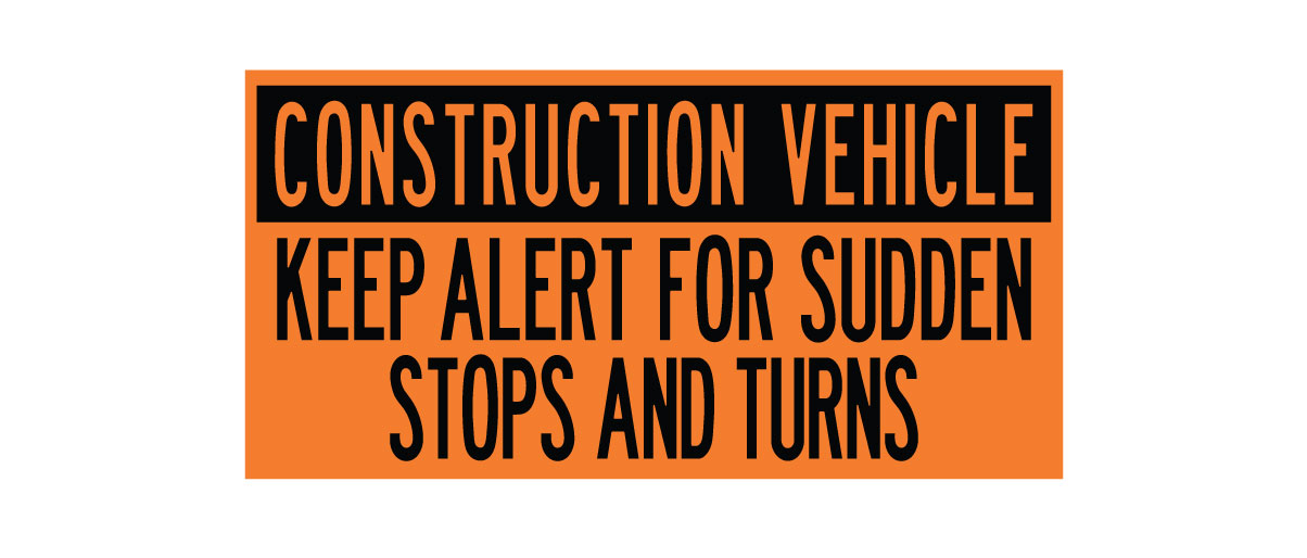 Buy our "Construction Vehicle Makes Frequent Stops 12x24" decal from ...