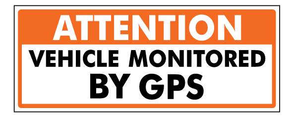 Buy our "Vehicle Monitored by GPS" Orange 4" x 10" decal from Signs ...