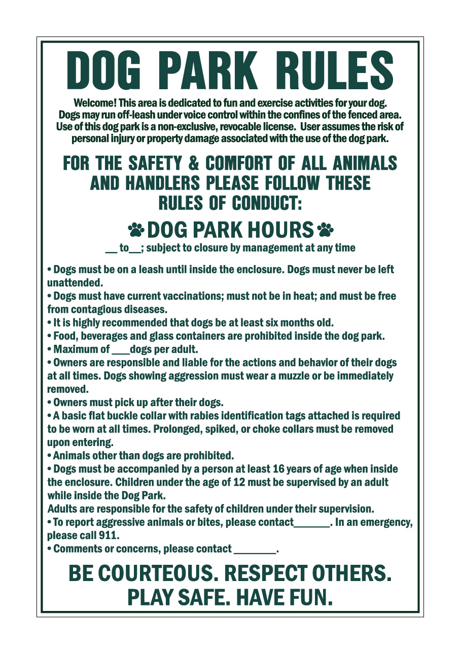 Standard Dog Park Rules Sign Ubicaciondepersonas cdmx gob mx Standard Dog Park Rules Sign Ubicaciondepersonas cdmx gob mx