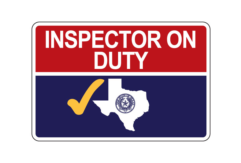 Buy our aluminum "Inspector on Duty Red White and Blue" 12x18 sign at ...